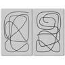 IDEA4WALL Geometric Line Mid-Century Geometric Spiral Collage Abstract ...