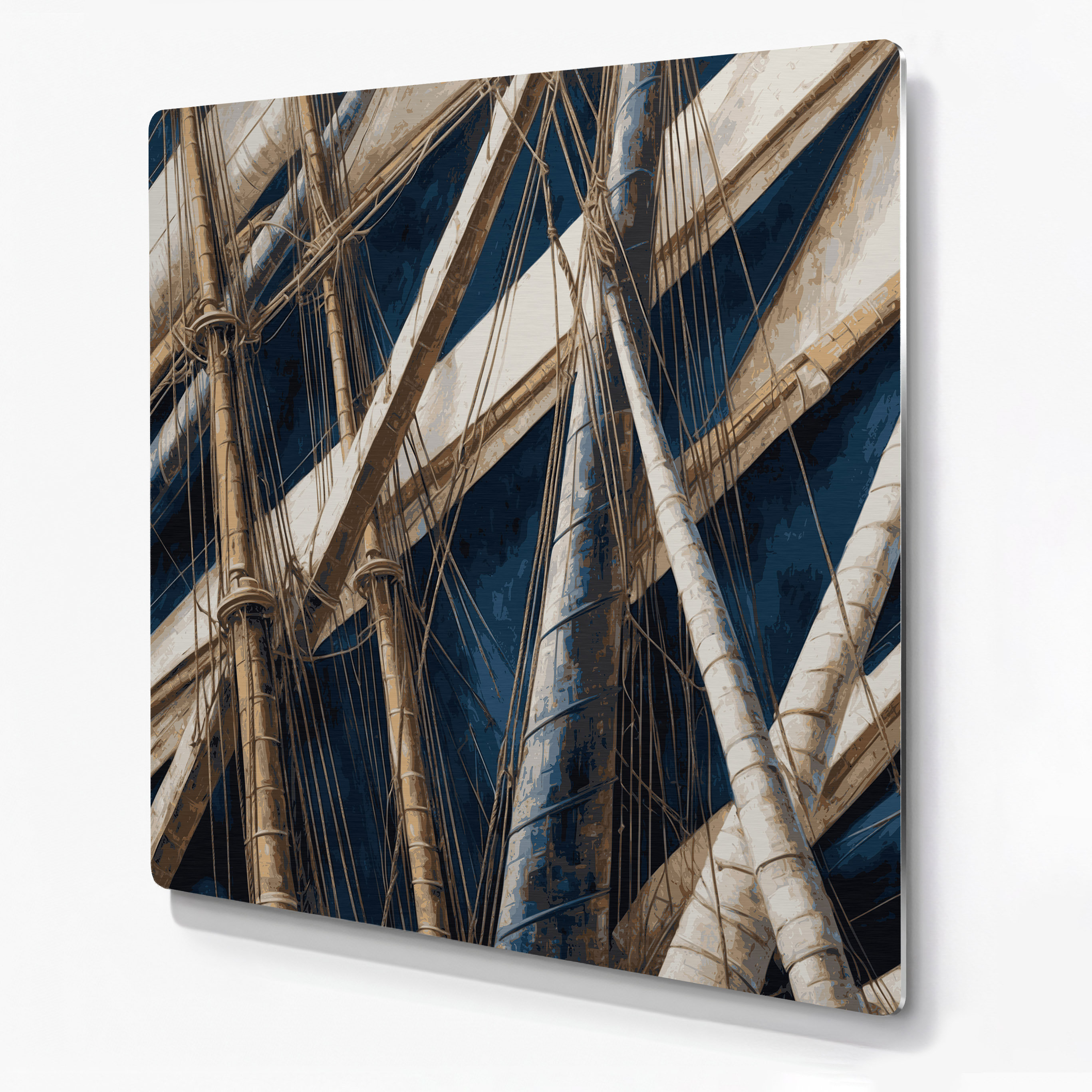 Orren Ellis Nautical Mast designs Gray Metal Wall Art | Wayfair