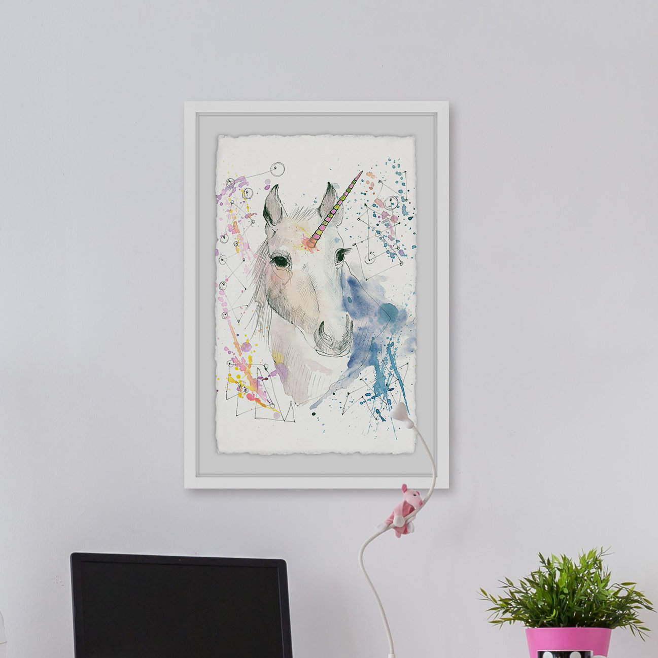 Wrought Studio Twombly 'Fantasy Unicorn' Framed Print - Wayfair Canada