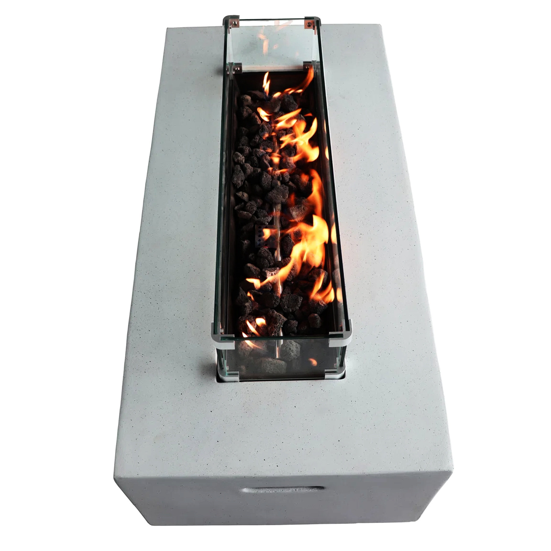 Brayden Studio Table rectangulaire pour foyer d'extérieur au propane en ...