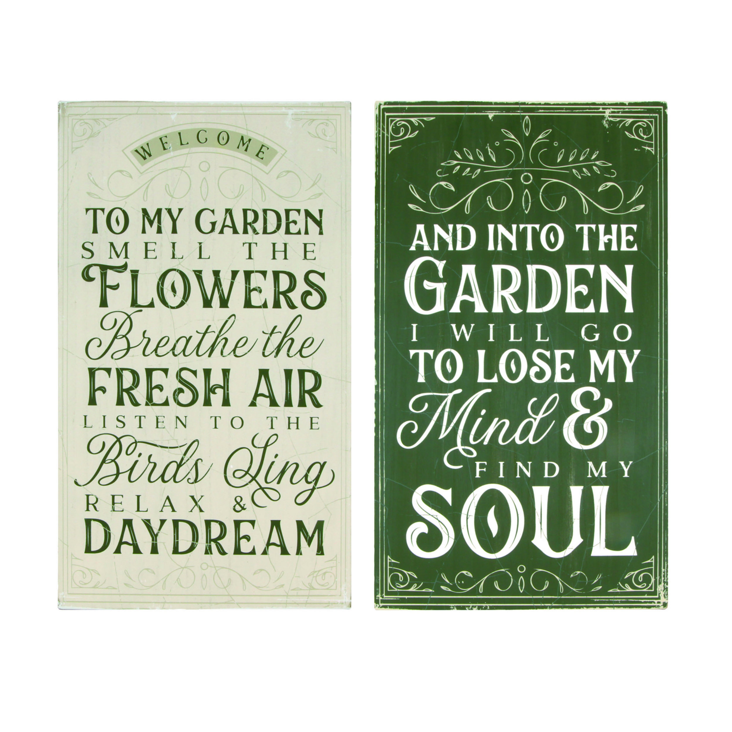 August Grove® MDF Large Garden Plaque Decor Set of 2 Spring Home ...