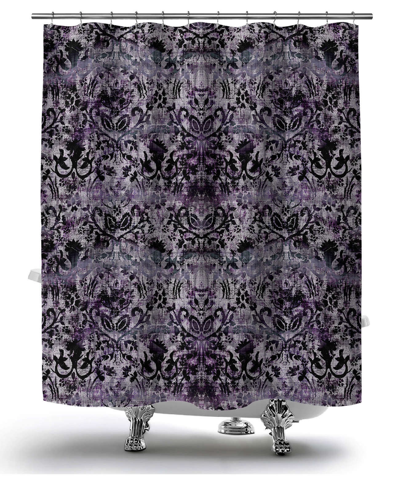 East Urban Home Damask Single Shower Curtain | Wayfair