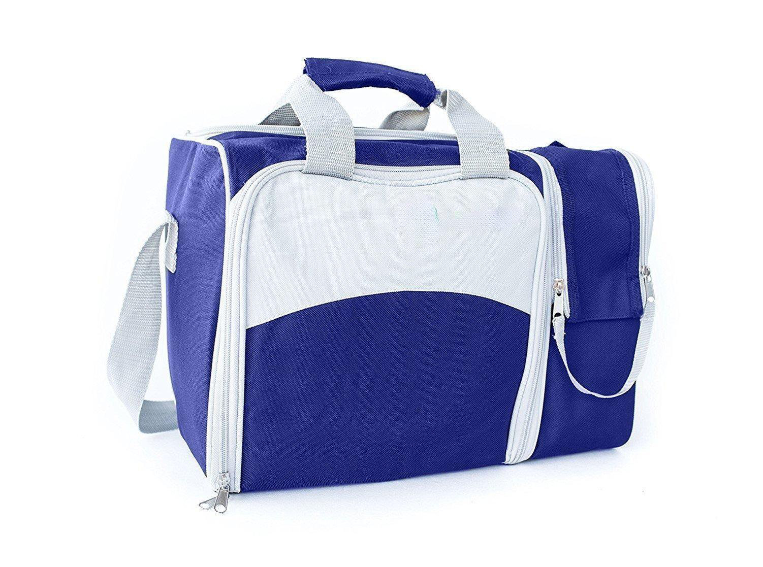 ColorLife Picnic Basket Bag Set, 2 Person Insulated Tote With Cooler ...