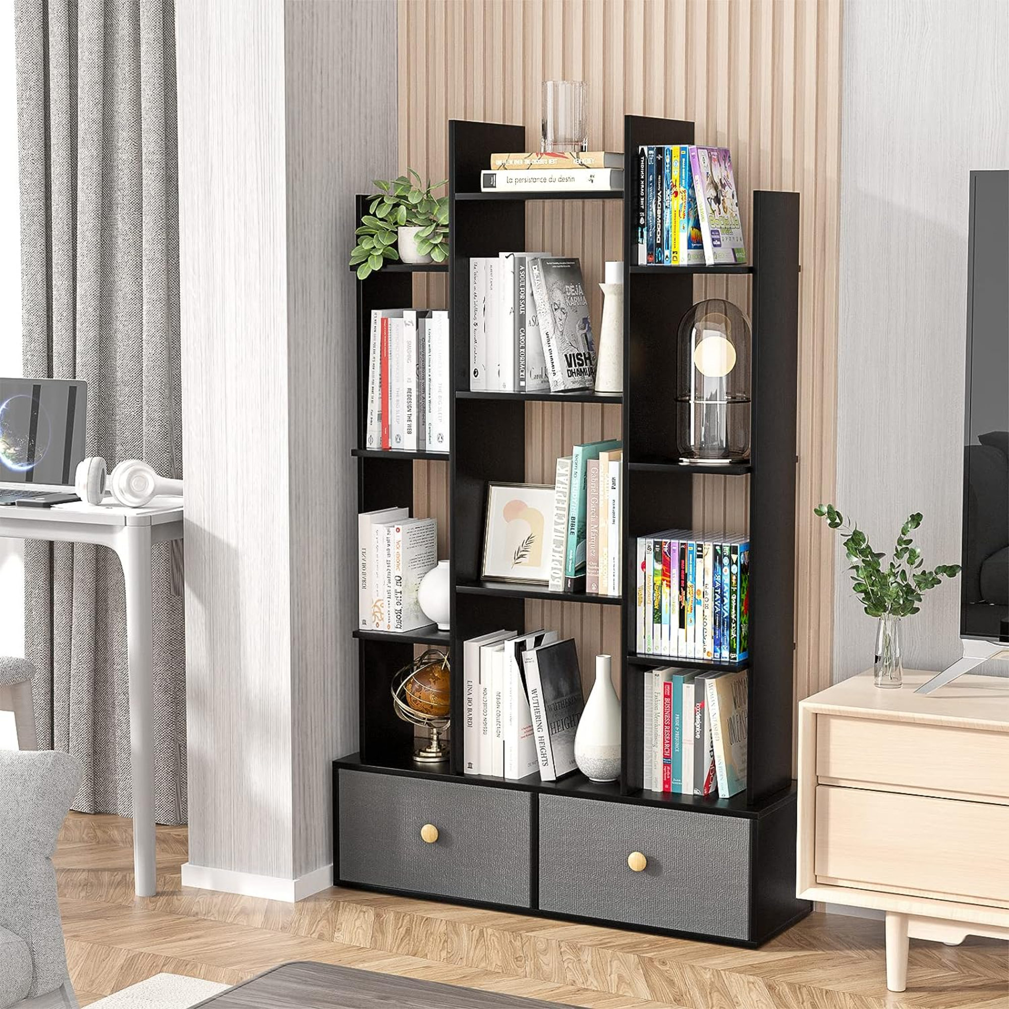 Rebrilliant Makendy Step Storage Bookcase | Wayfair