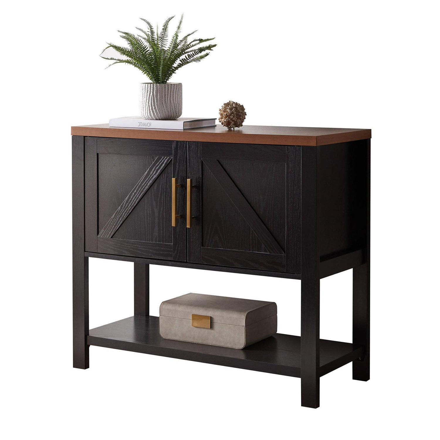 Rosalind Wheeler Amleto 36" 2-Door Modern Console Table, Buffet Storage ...