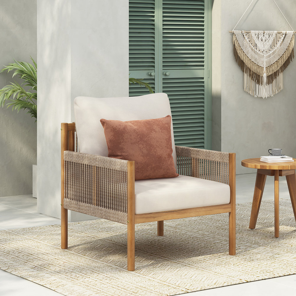 Bayou Breeze Modern Outdoor Woven Lounge Chair | Wayfair