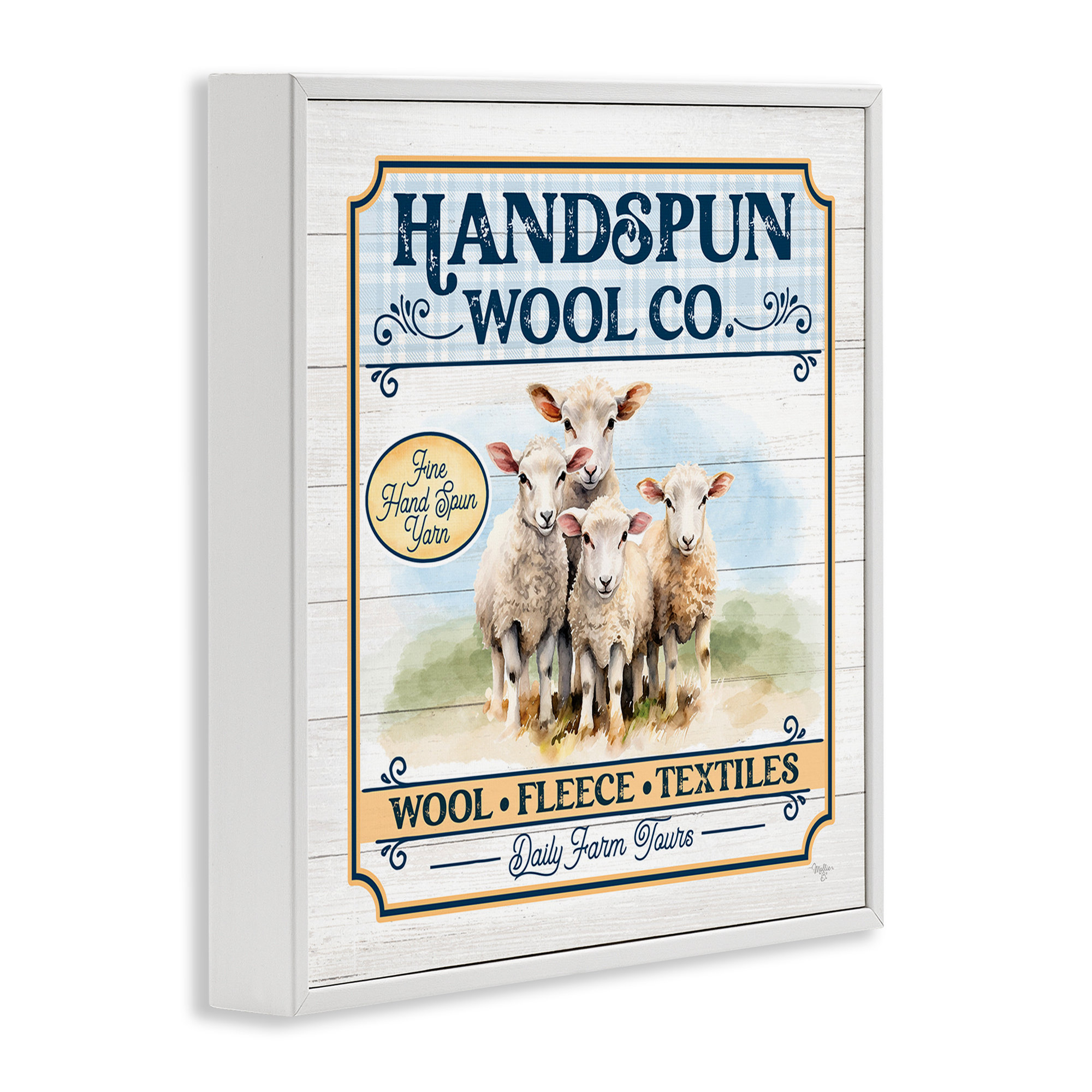 Ophelia & Co. Handspun Wool Sign Framed Giclee Art by Mollie B. | Wayfair