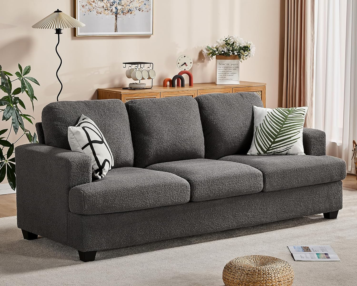 Wade Logan Berlinde 89" Upholstered 3 Seater Sofa & Reviews - Wayfair ...