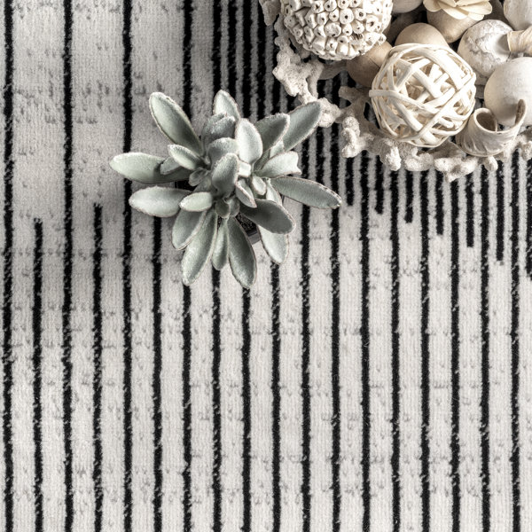 Wade Logan® Diller Machine Woven Performance Gray Rug & Reviews | Wayfair