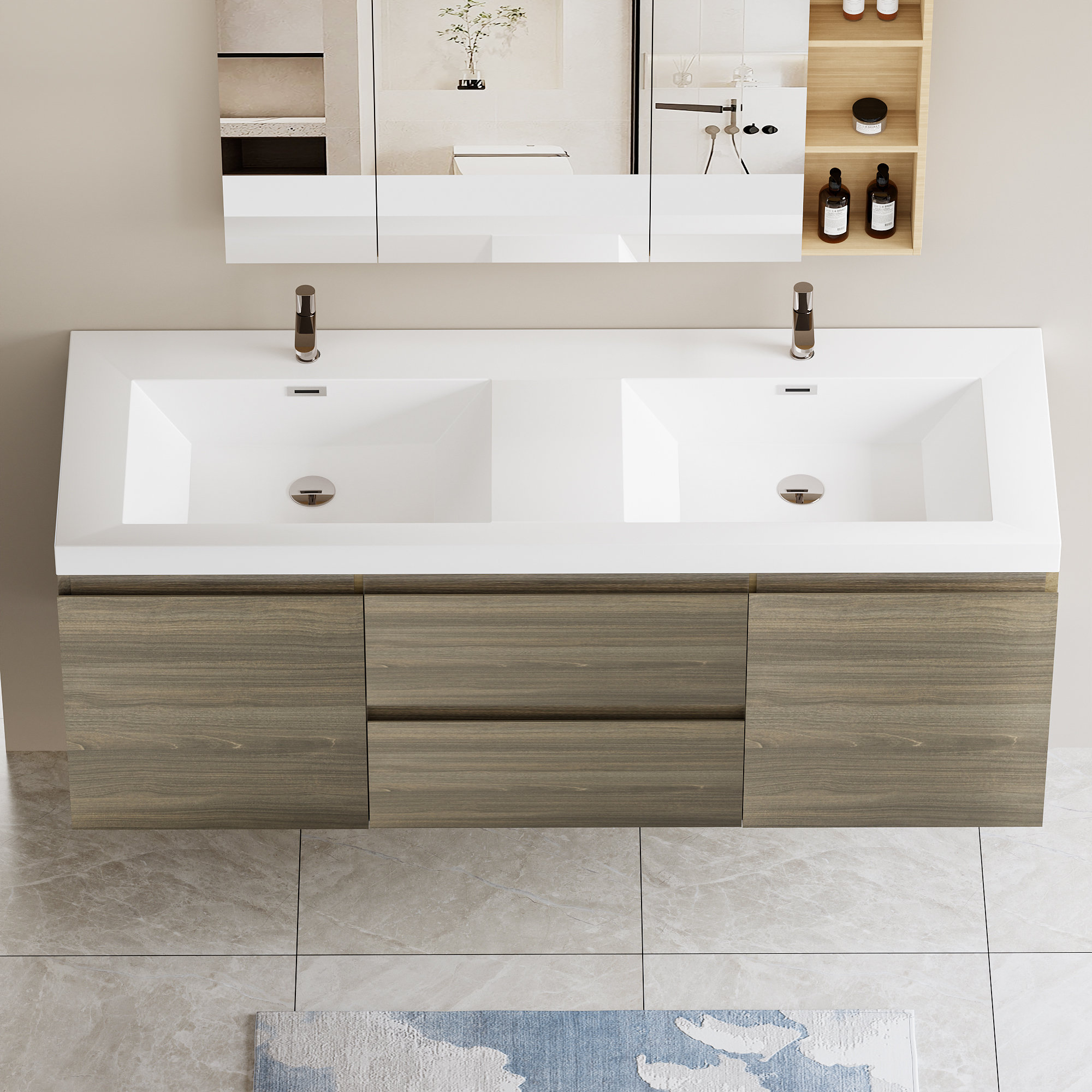 Latitude Run® Adonis Floating Bathroom Storage Vanity | Wayfair