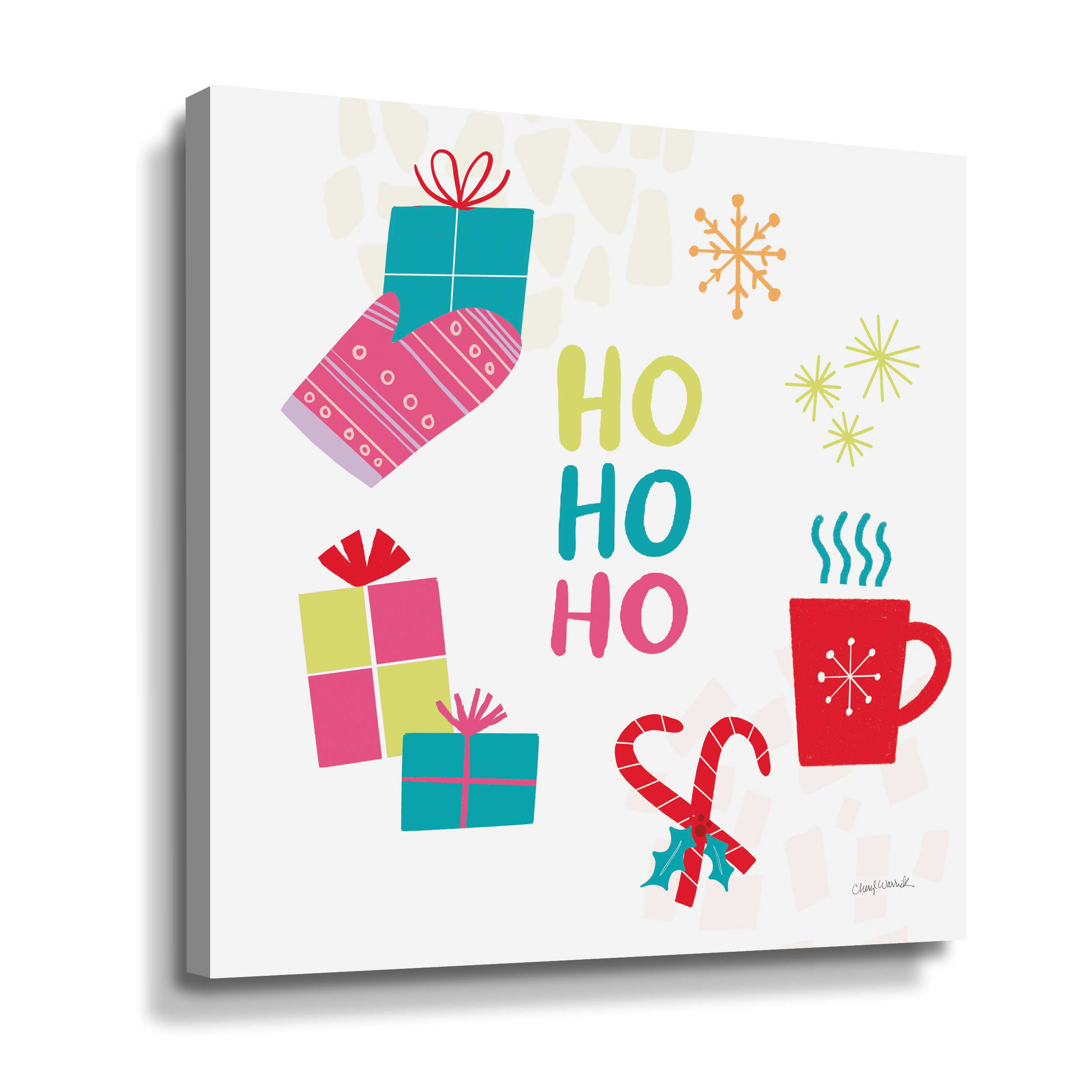 The Holiday Aisle® Peace Love Joy V Bright On Canvas by Cheryl Warrick ...