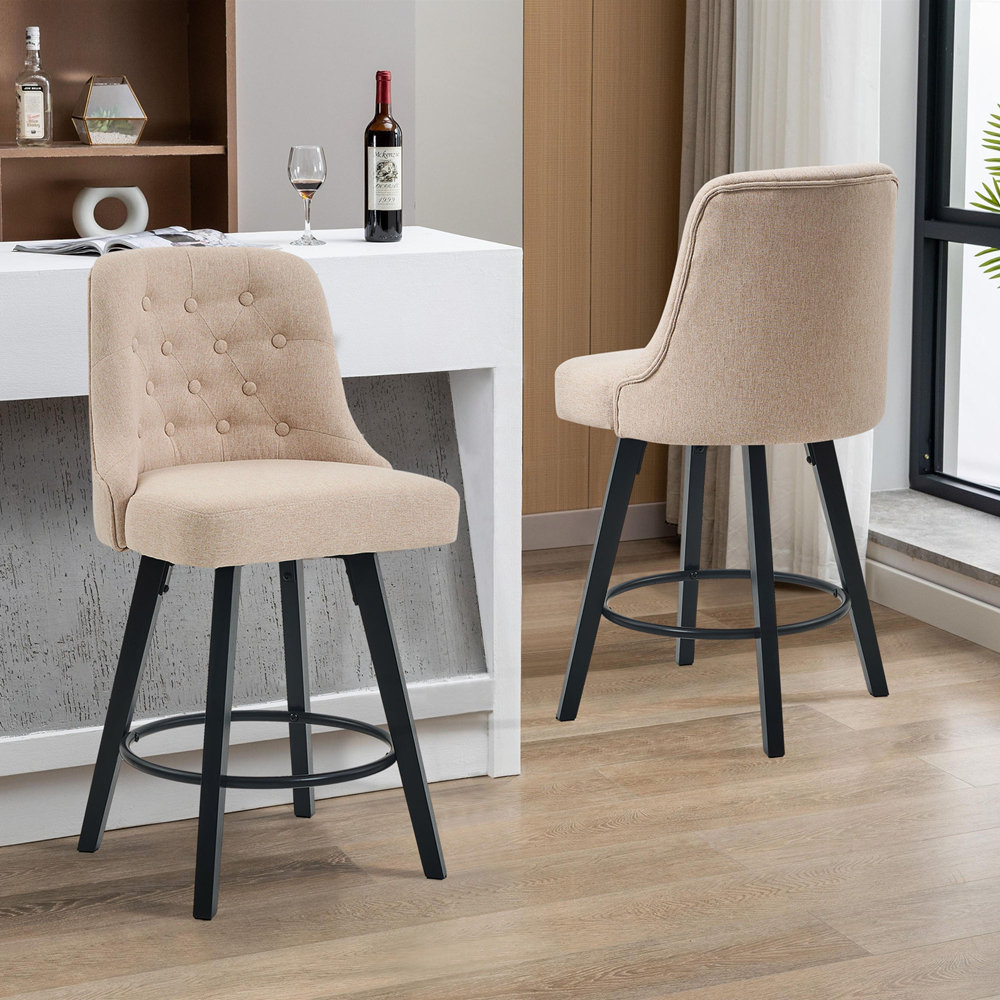Latitude Run® Set of 2 Modern Counter Dining Chairs - Wayfair Canada