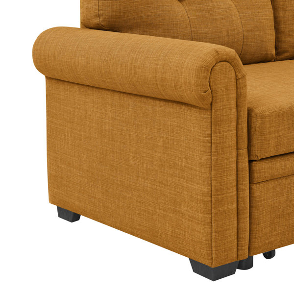 Latitude Run® Rossignol 86" Rolled Arm Sofa Bed & Reviews | Wayfair