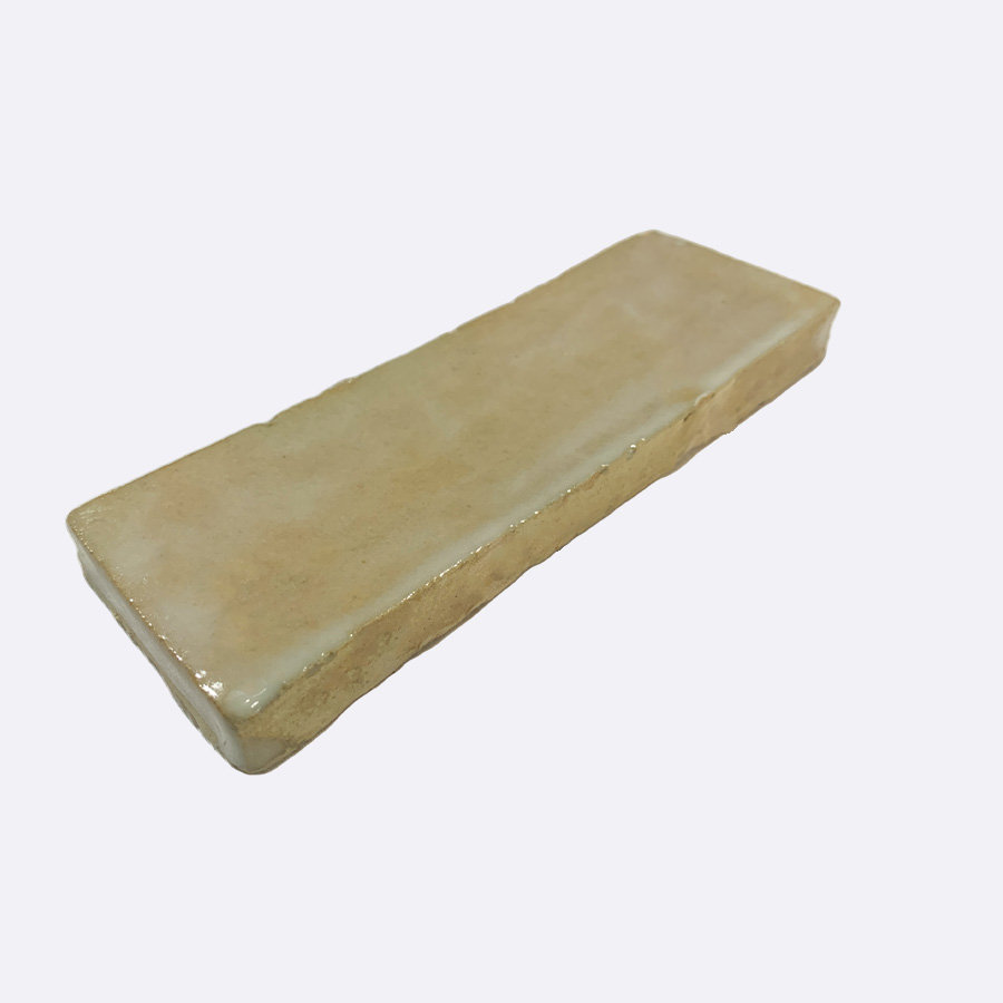 Moroccan Mosaic Moroccan Handmade 2''x6'' Solid Color Zellige Tile Sand ...