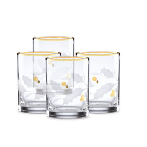 Lenox Holiday Gold 4-Piece Glassware Set & Reviews | Wayfair