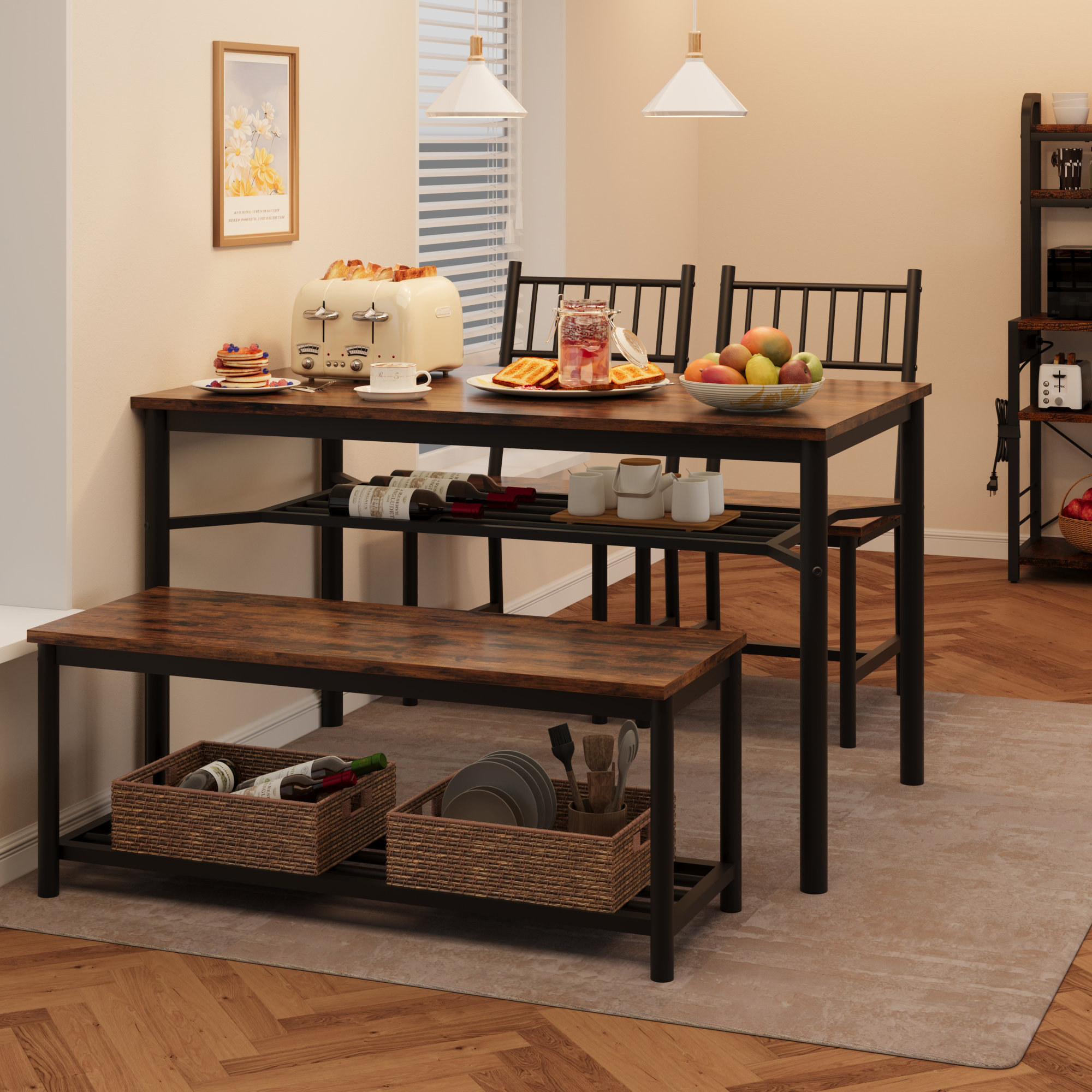 17 Stories Dining Table Set for 4 | Wayfair