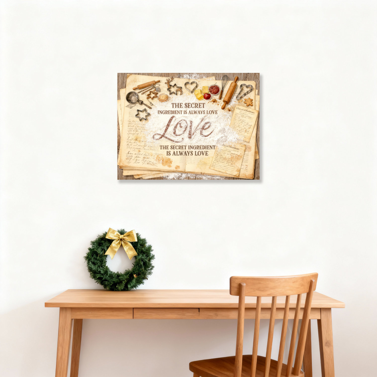 Ophelia & Co. Vintage Kitchen Tools And Love Recipe Canvas Wrapped Wall ...