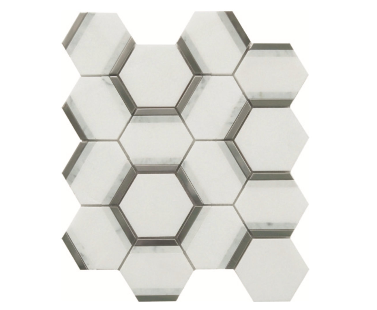 Belluno Designs Avery 3" x 3" Honeycomb Mosaic Wall & Floor Tile | Wayfair