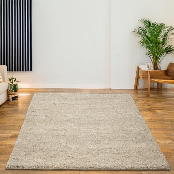 Theko Berber Wool Carpet Taza Royal Hand-knotted in Sand | Wayfair.co.uk