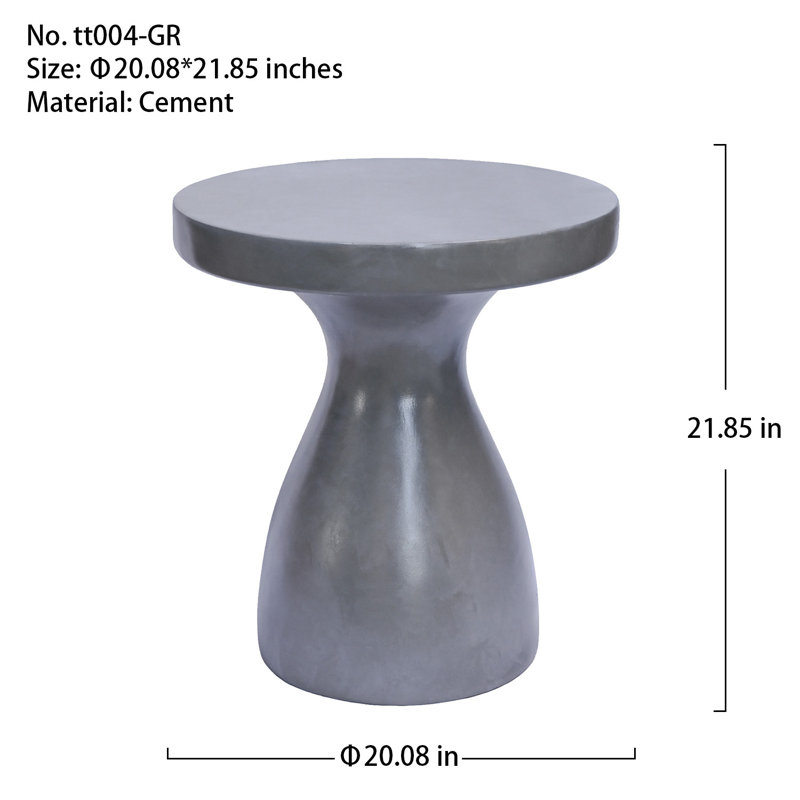Ebern Designs Modern minimalist dark grey side table | Wayfair