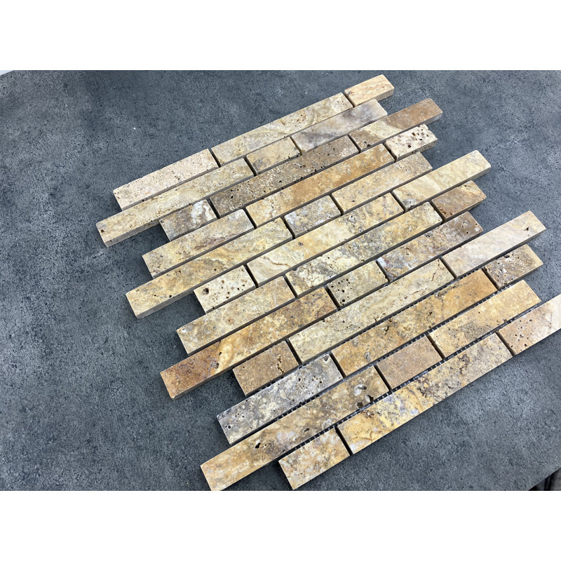 Miletos Stone Collection Natural Stone Mosaic Subway Wall & Floor Tile ...