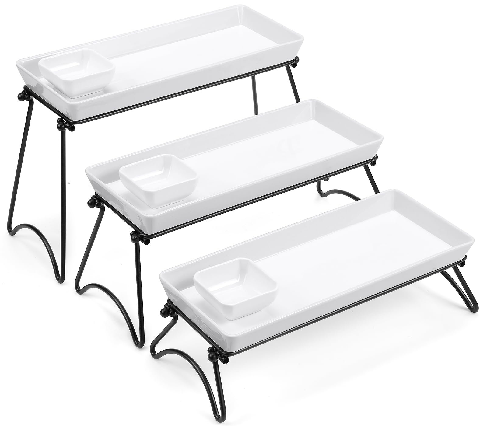 Red Barrel Studio® 3 Tier Serving Tray, Three Tiered Serving Stand ...