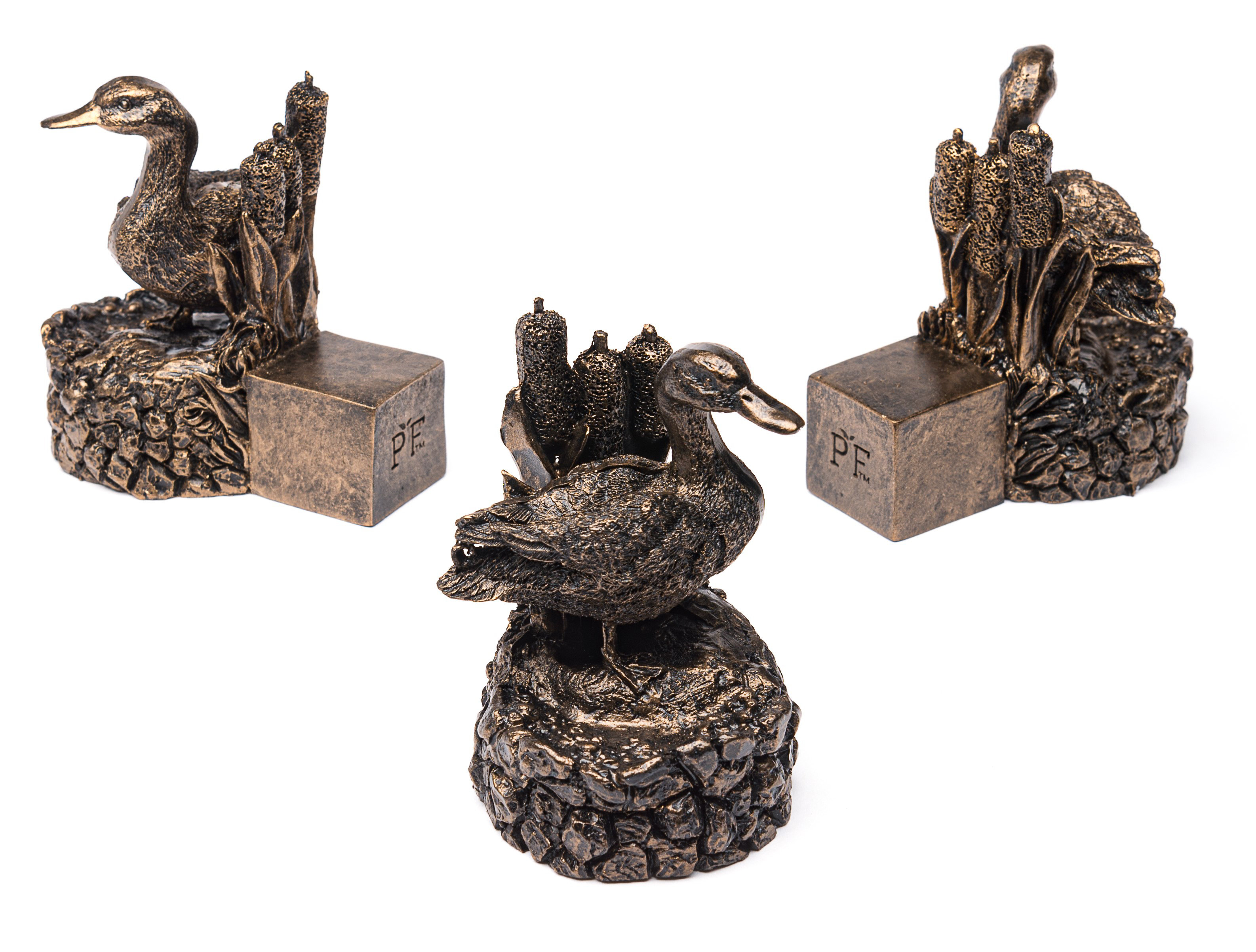 Jardinopia Mallard Duck Bronze Coloured Planter Feet In Gift Box ...