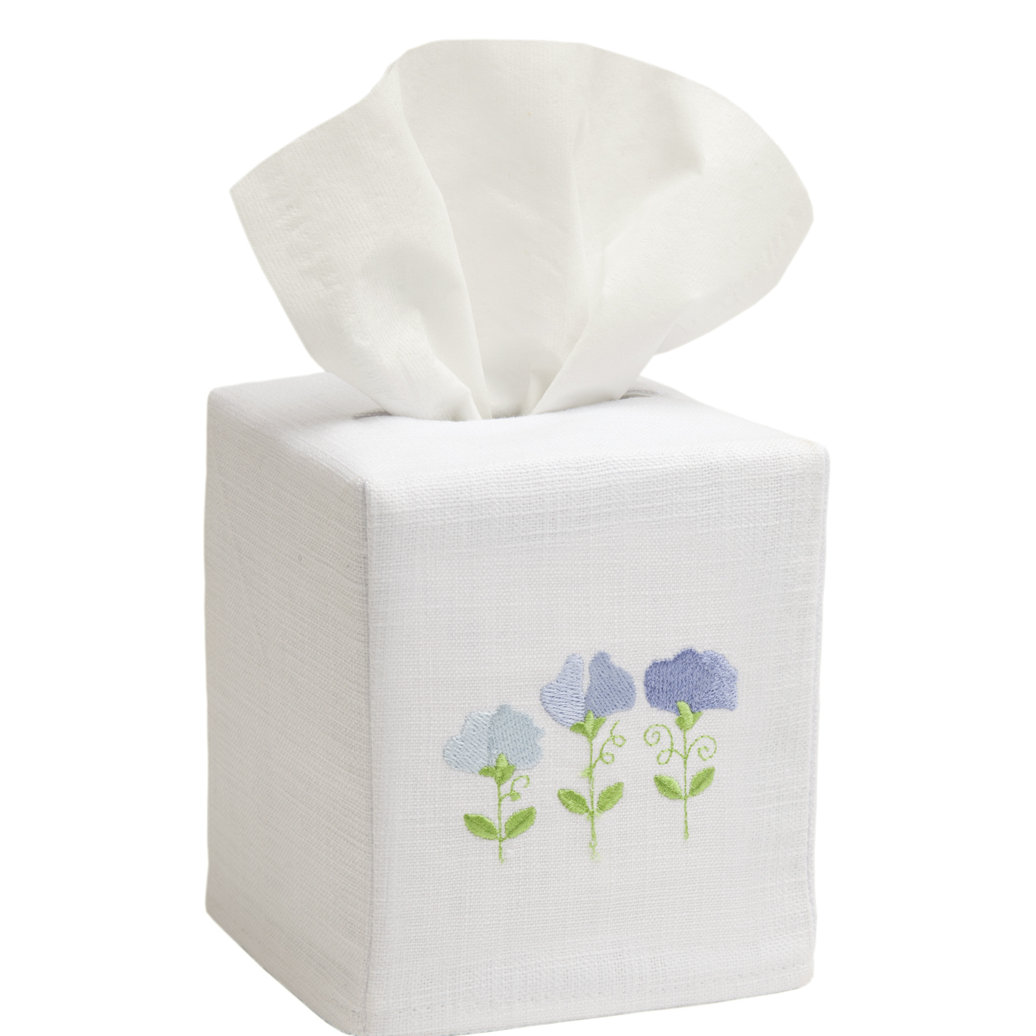 Winston Porter Preble Row of Sweet Peas Tissue Box Cover | Wayfair