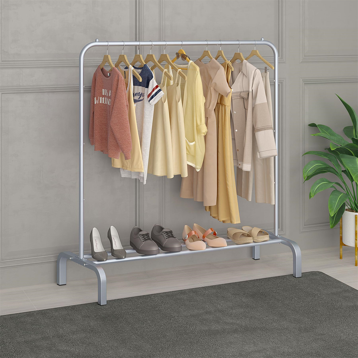 Rebrilliant Radelina 43.31'' Iron Clothing Rack | Wayfair
