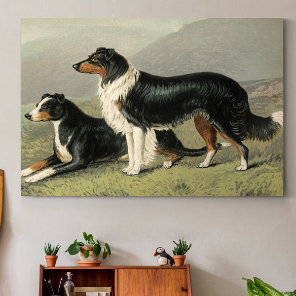 Charlton Home® Sheep Dogs On Canvas Print - Wayfair Canada