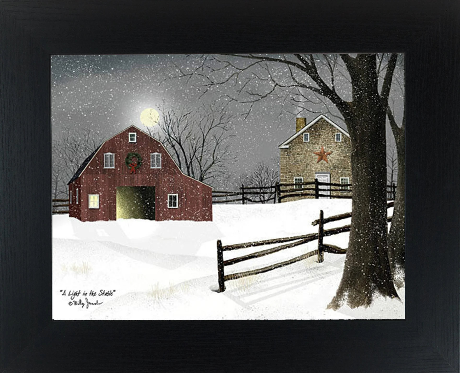August Grove A Light In The Stable Farm Winter Barn Decor Billy Jacobs ...