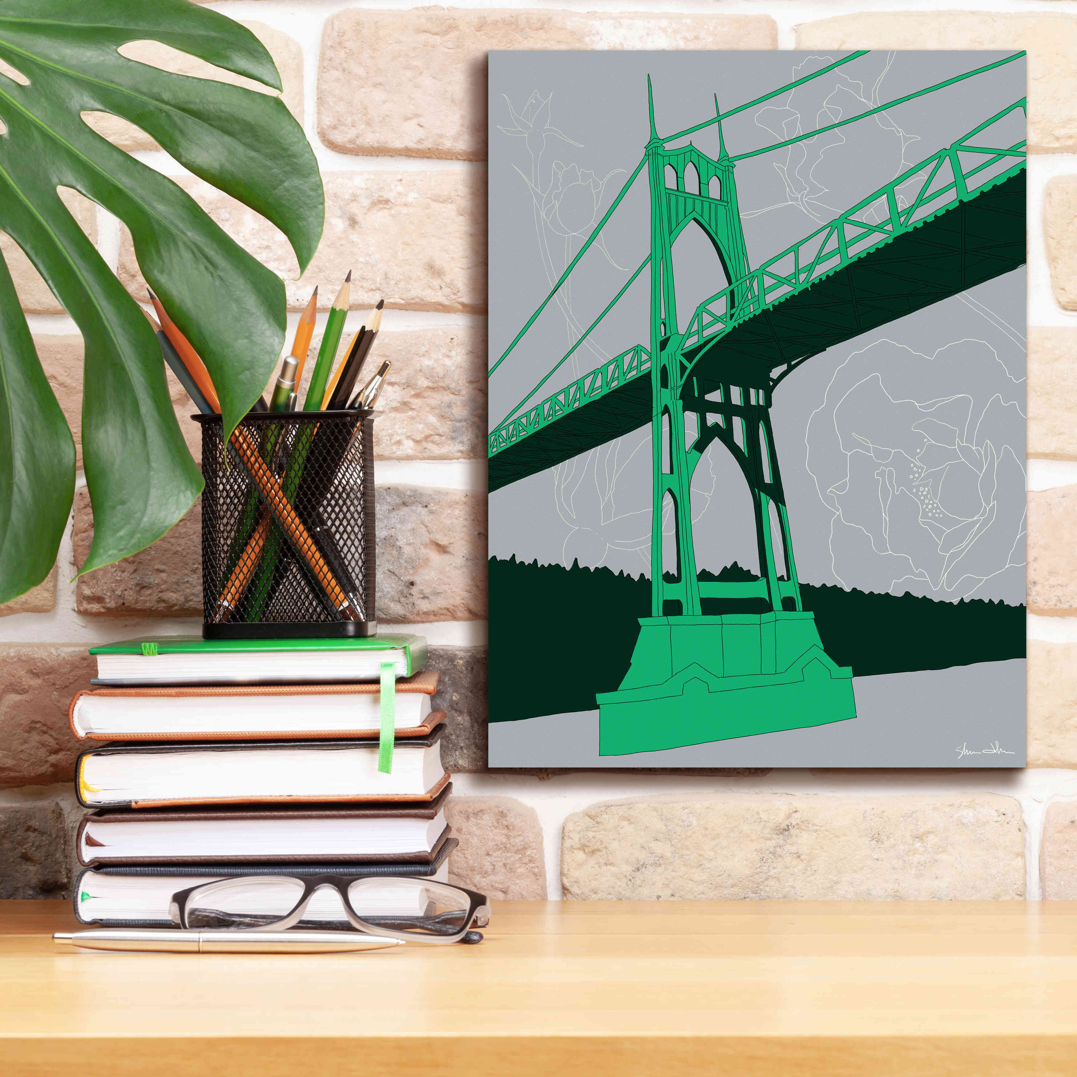 Red Barrel Studio® Red Barrel Studio 'St. Johns Bridge Portland' By ...