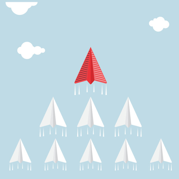 Ebern Designs Paper Rocket Sign On Canvas by Chatchaisurakram Print ...