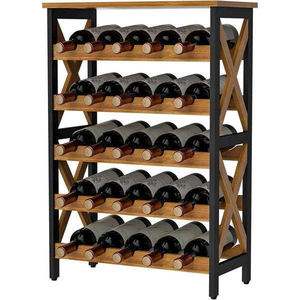 Latitude Run® Modoulamin 25 Bottle Multi-tiered Wine Bottle Rack Brown ...