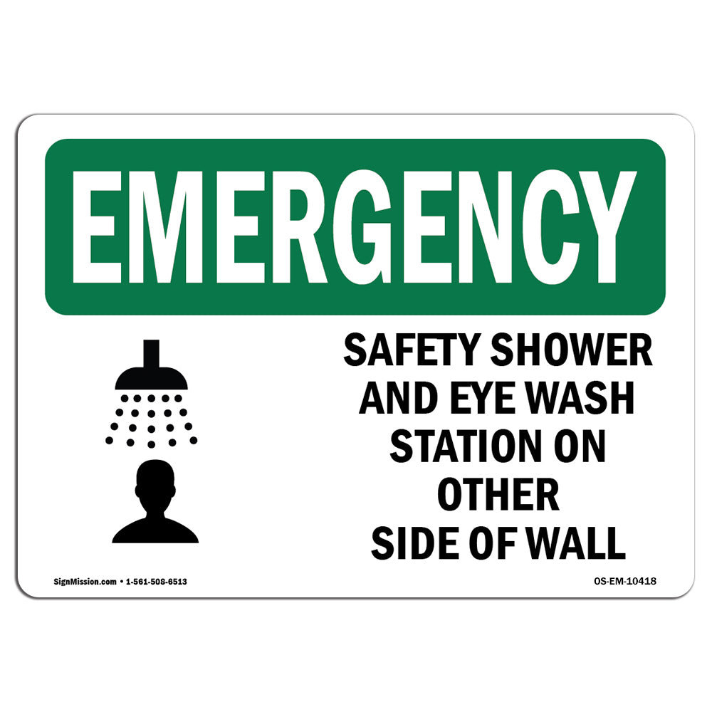 SignMission Safety Shower and Eye Wash Station Emergency Sign | Wayfair