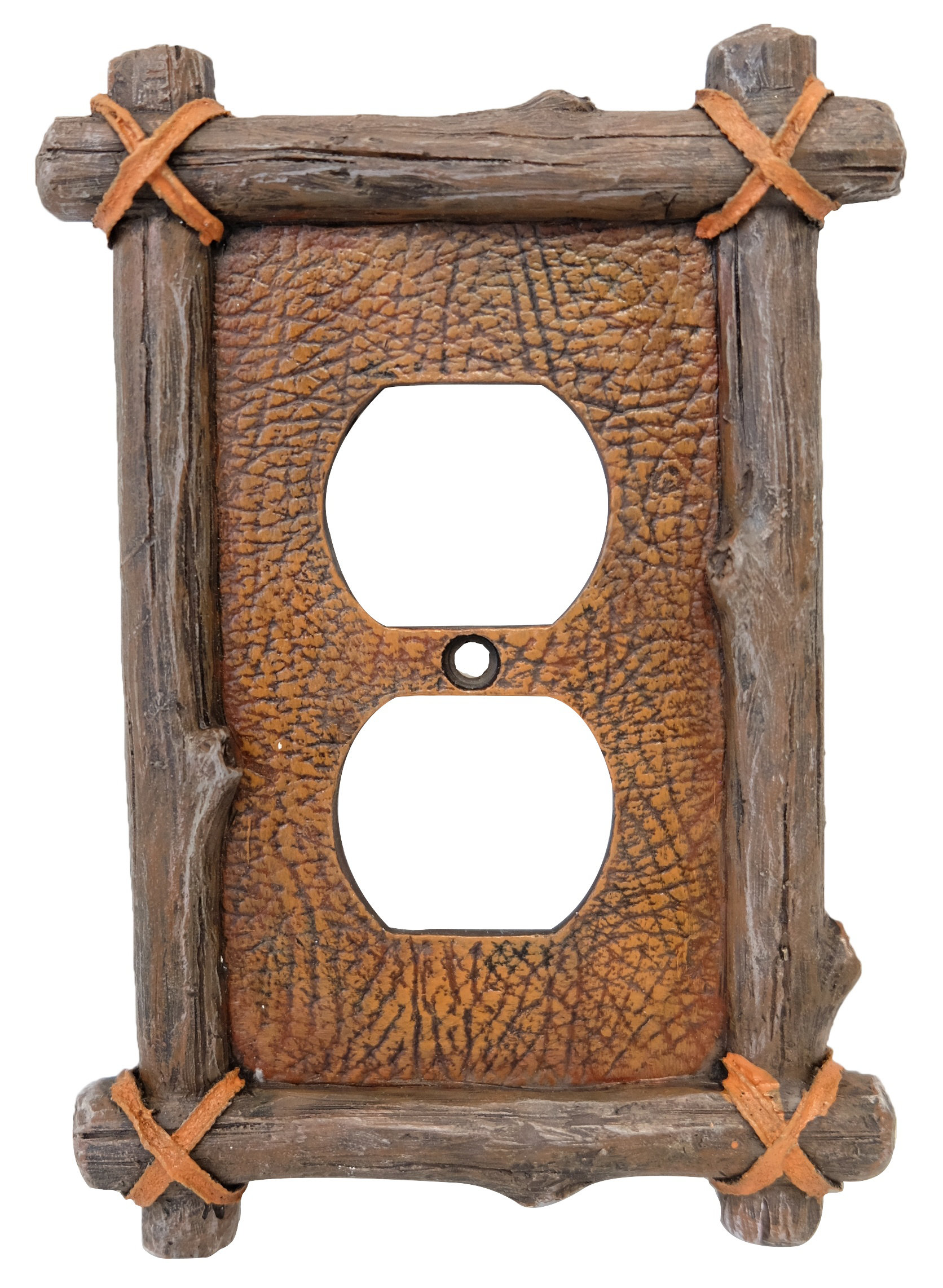De Leon Collections Logs Single Duplex Power Outlet Wall Plate / Switch ...