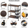 17 Stories 3-Tier Kitchen Cart With Wheels, Rolling Small Appliance ...