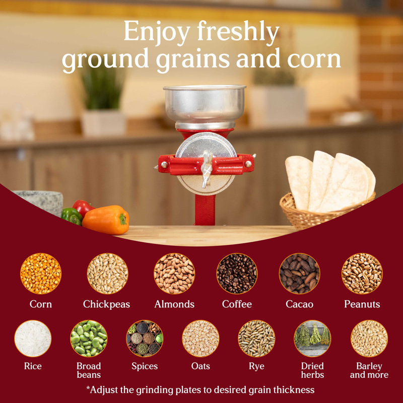 Estrella Mexican Cast Iron Grain Grinder Low Hopper, Estrella Corn Mill ...