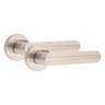 Latitude Run Modern Lima Knurled Euro Lock Door Handles in Satin Nickel ...