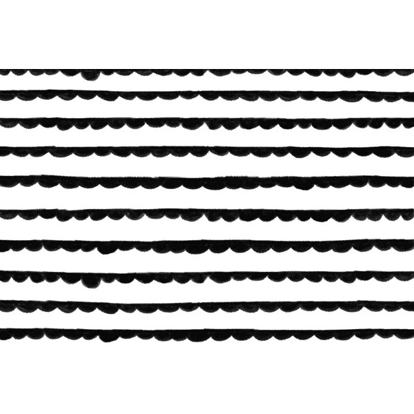 Ebern Designs " Half Moon Pattern " Painting Print on Canvas | Wayfair