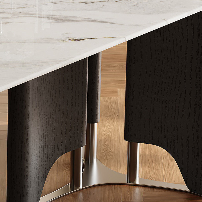 Elamer Italian style modern simple dining table sets | Wayfair