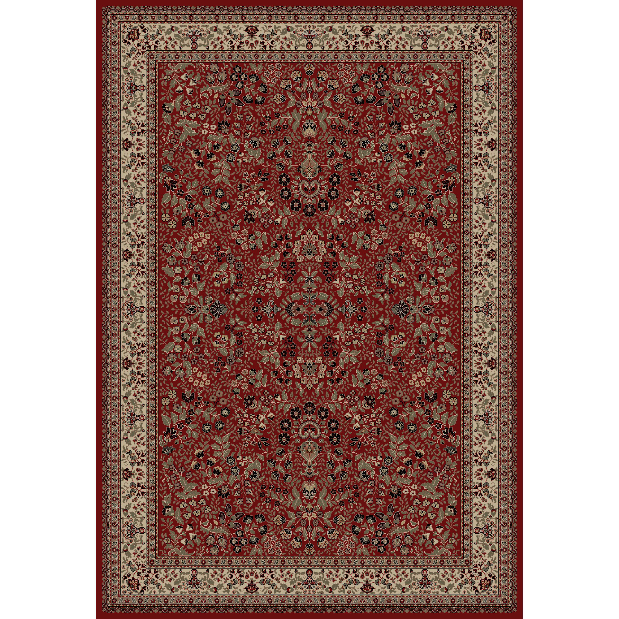Alcott Hill® Izaiah Oriental Red/Beige Area Rug & Reviews | Wayfair