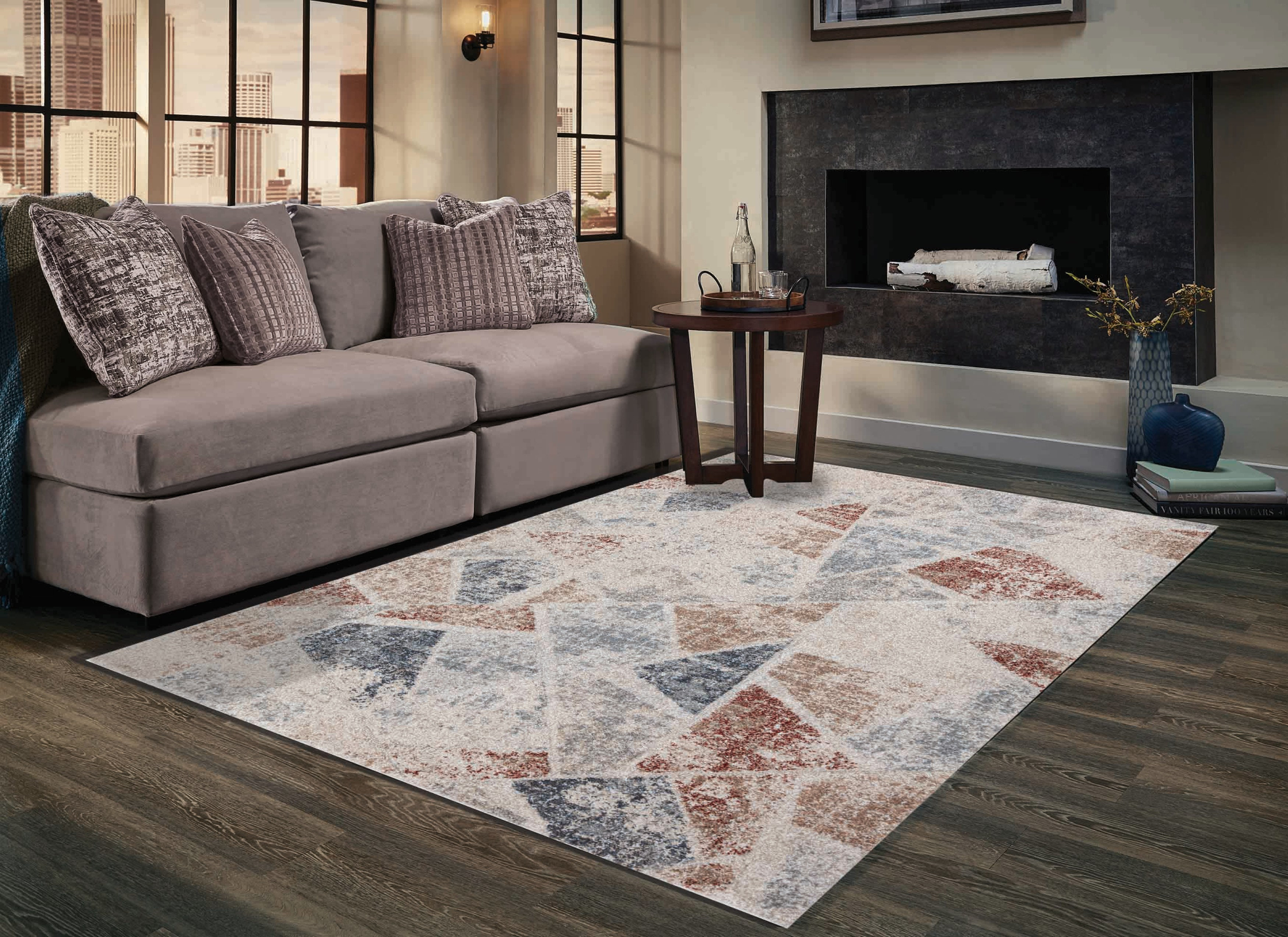 Wrought Studio Ocossio Collection Modern Abstract Geometric Triangle ...