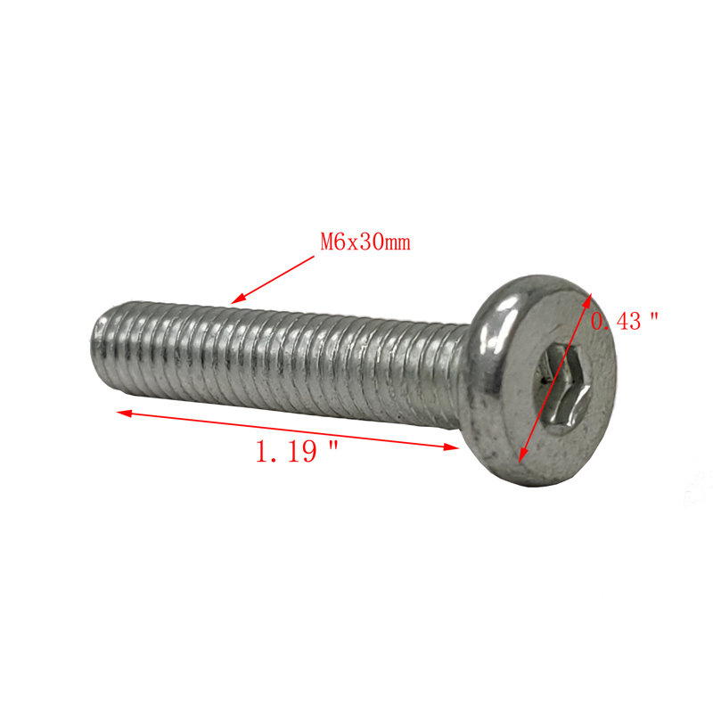 FixtureDisplays Button Head Socket Cap Screws M6x30mm 20PK | Wayfair