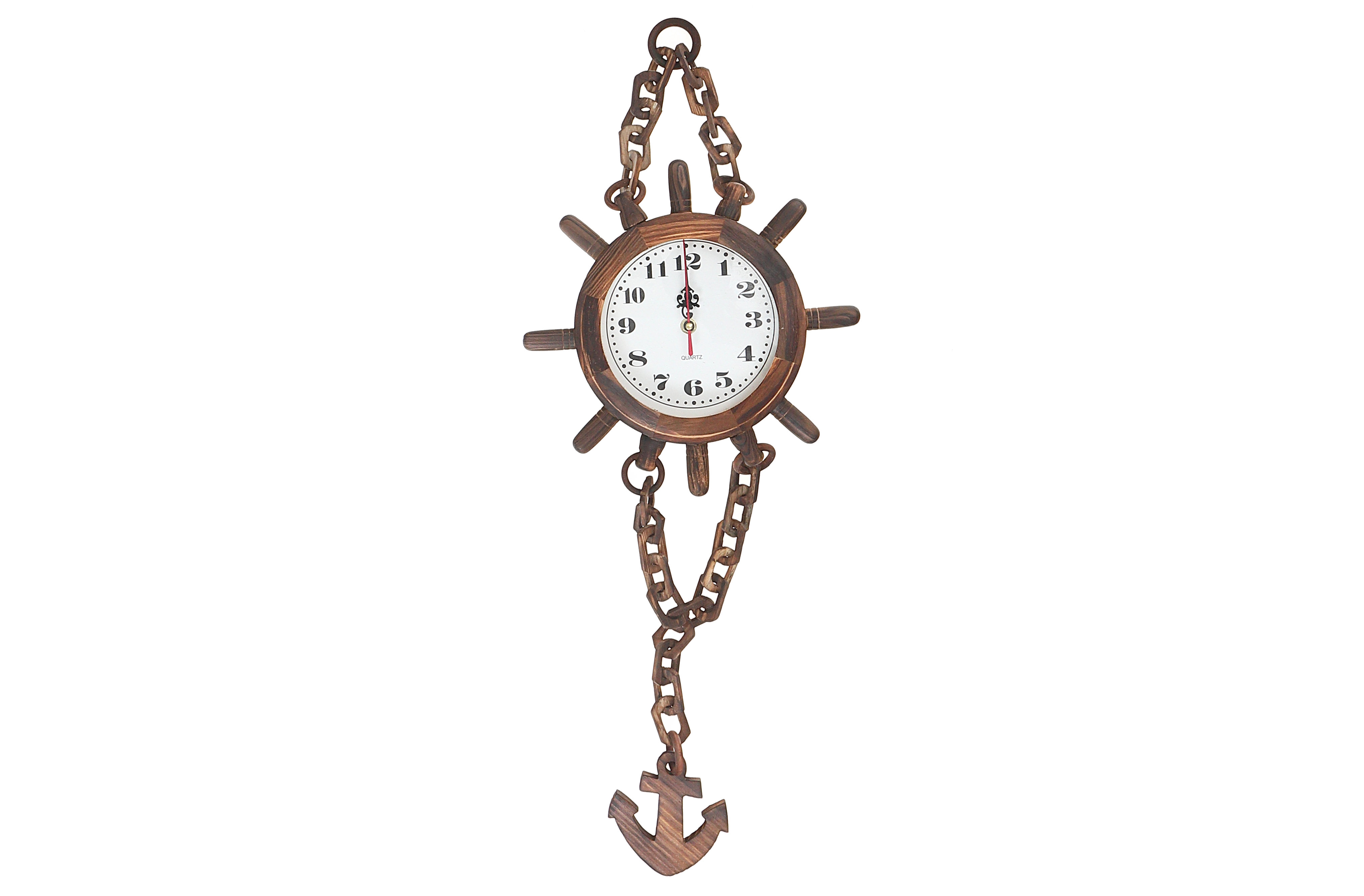iH casadécor Decor Ship Wheel Chain Wall Clock | Wayfair