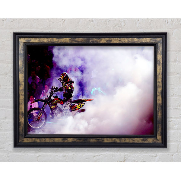 Bright Star Motorcross Stunt Driver - Single Picture Frame Art Prints ...