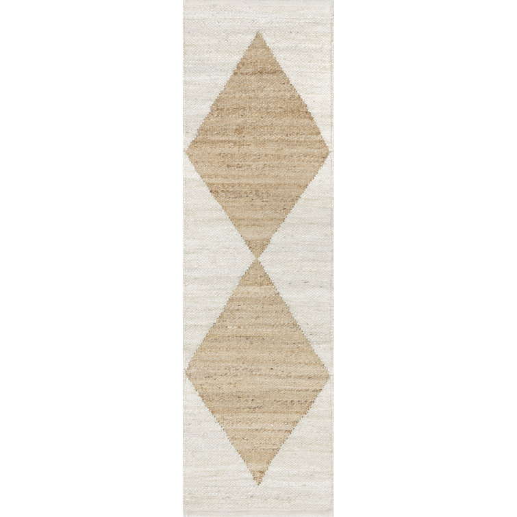 Ebern Designs Pandora Diamond Checkered Jute Area Rug & Reviews | Wayfair