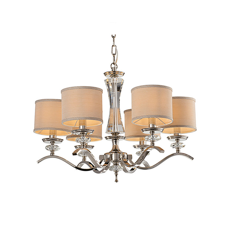 Kensington 6 - Light Shaded LED Chandelier | Wayfair.co.uk