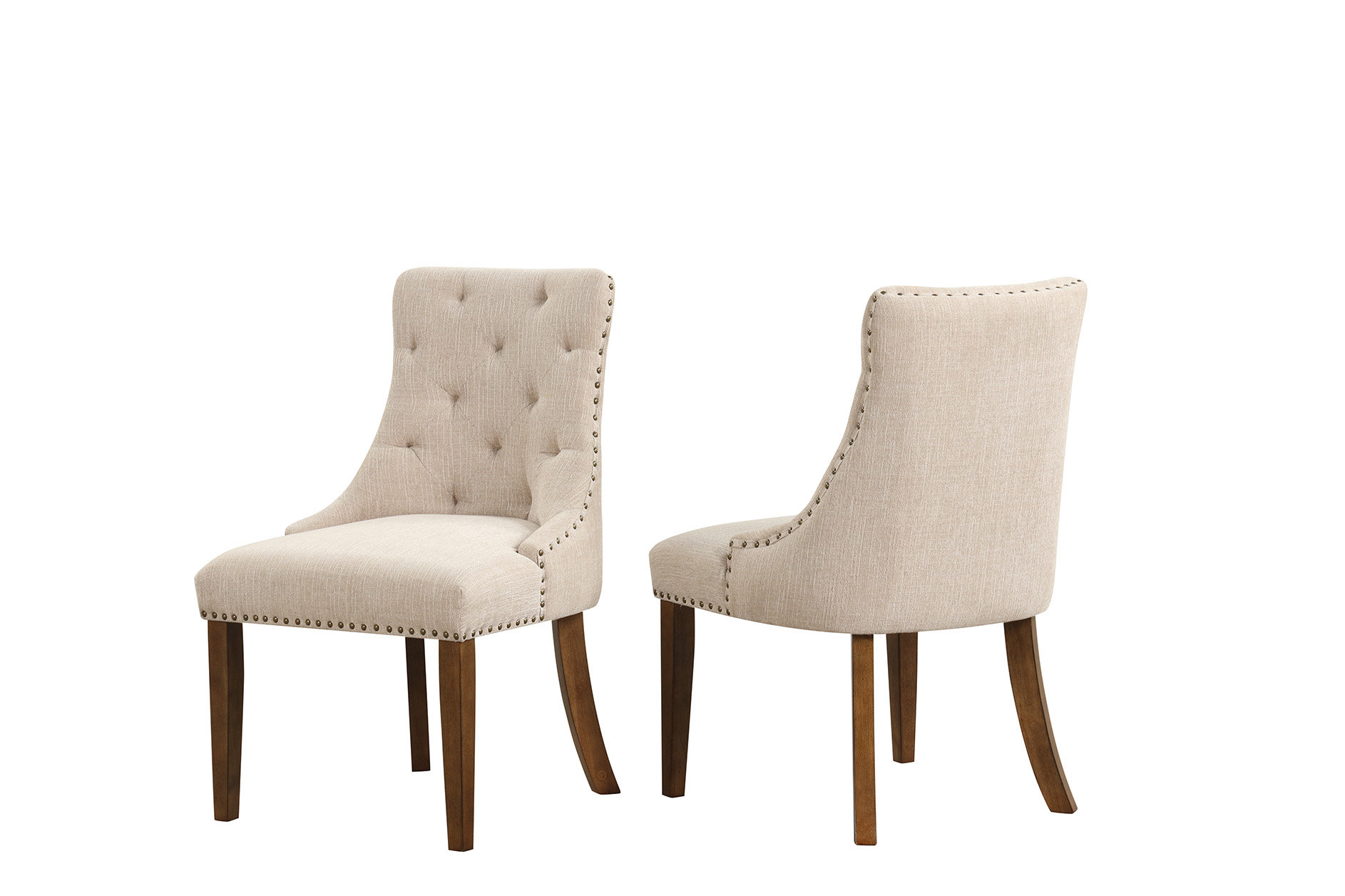 Wildon Home® Chaise avec accoudoirs en velours capitonné Nikias et ...