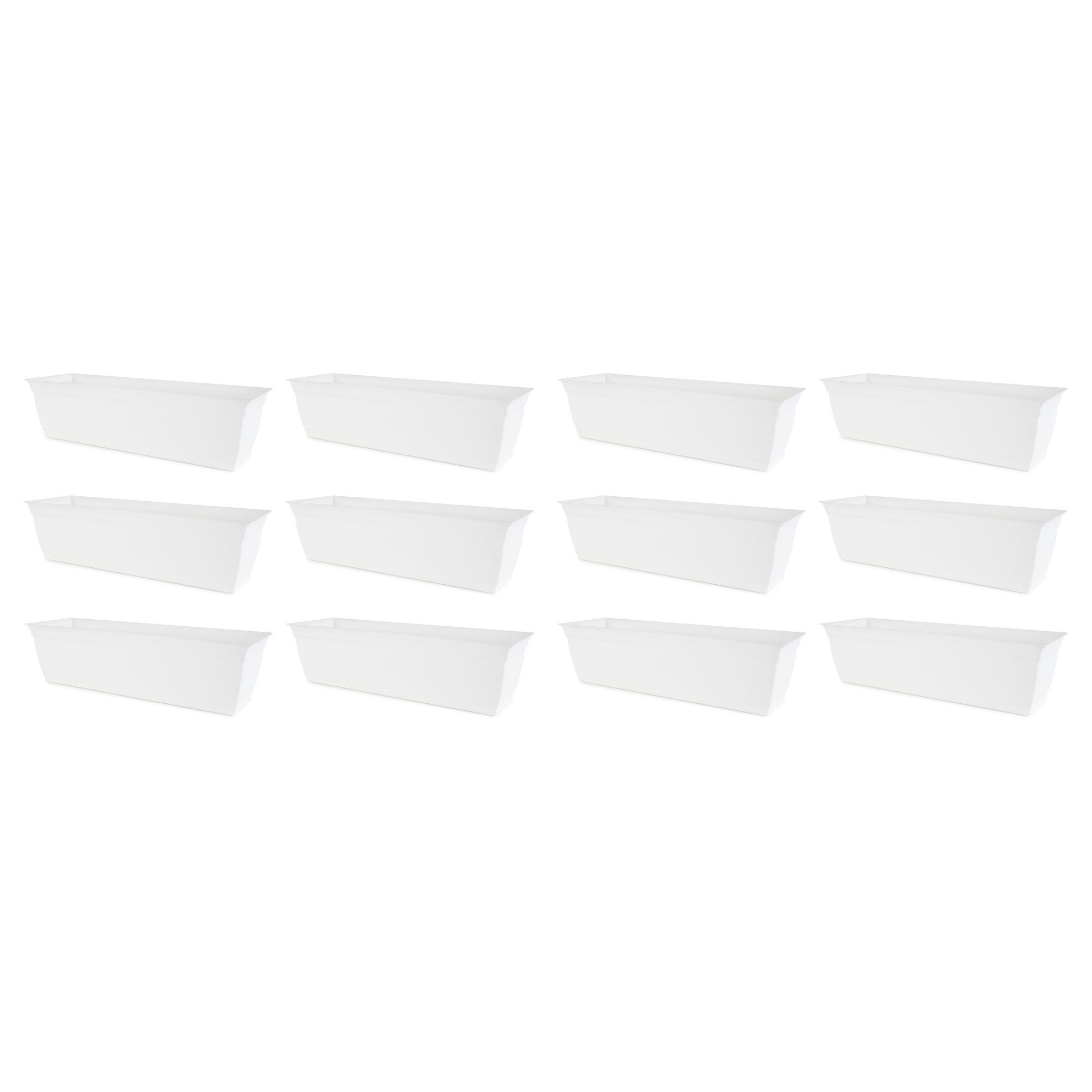 Latitude Run® The 24 Inch Window Flower Box w/Removable Saucer, (12 ...